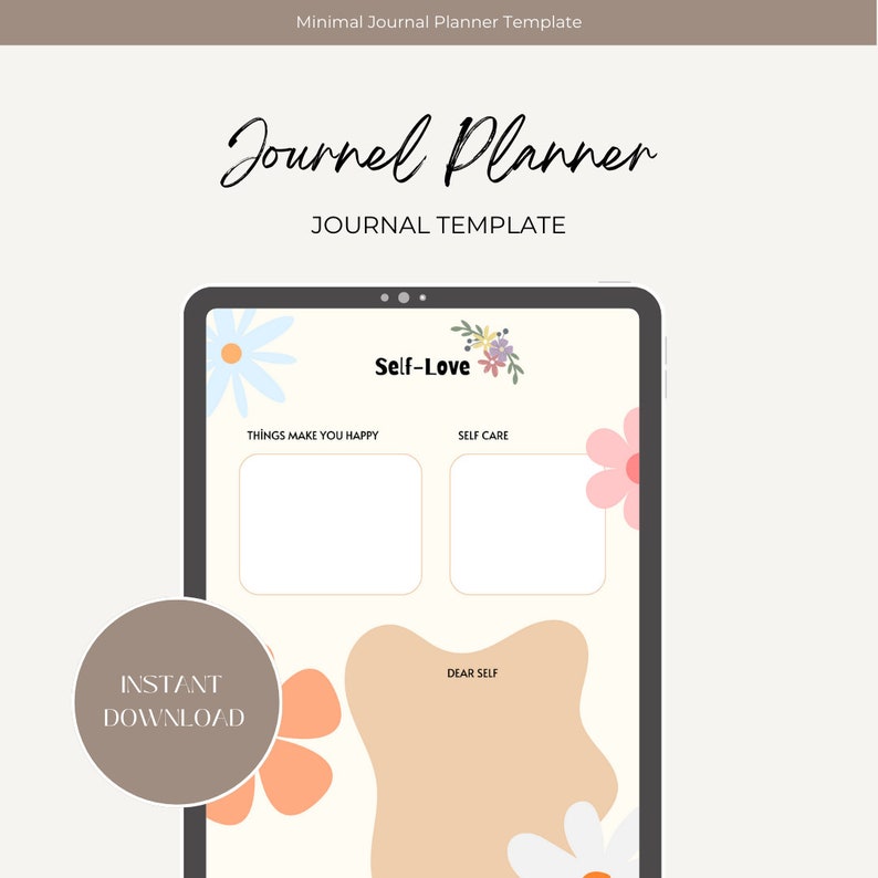 13 Pages Digital Journal Planner Digital Planners 30 Day - Etsy