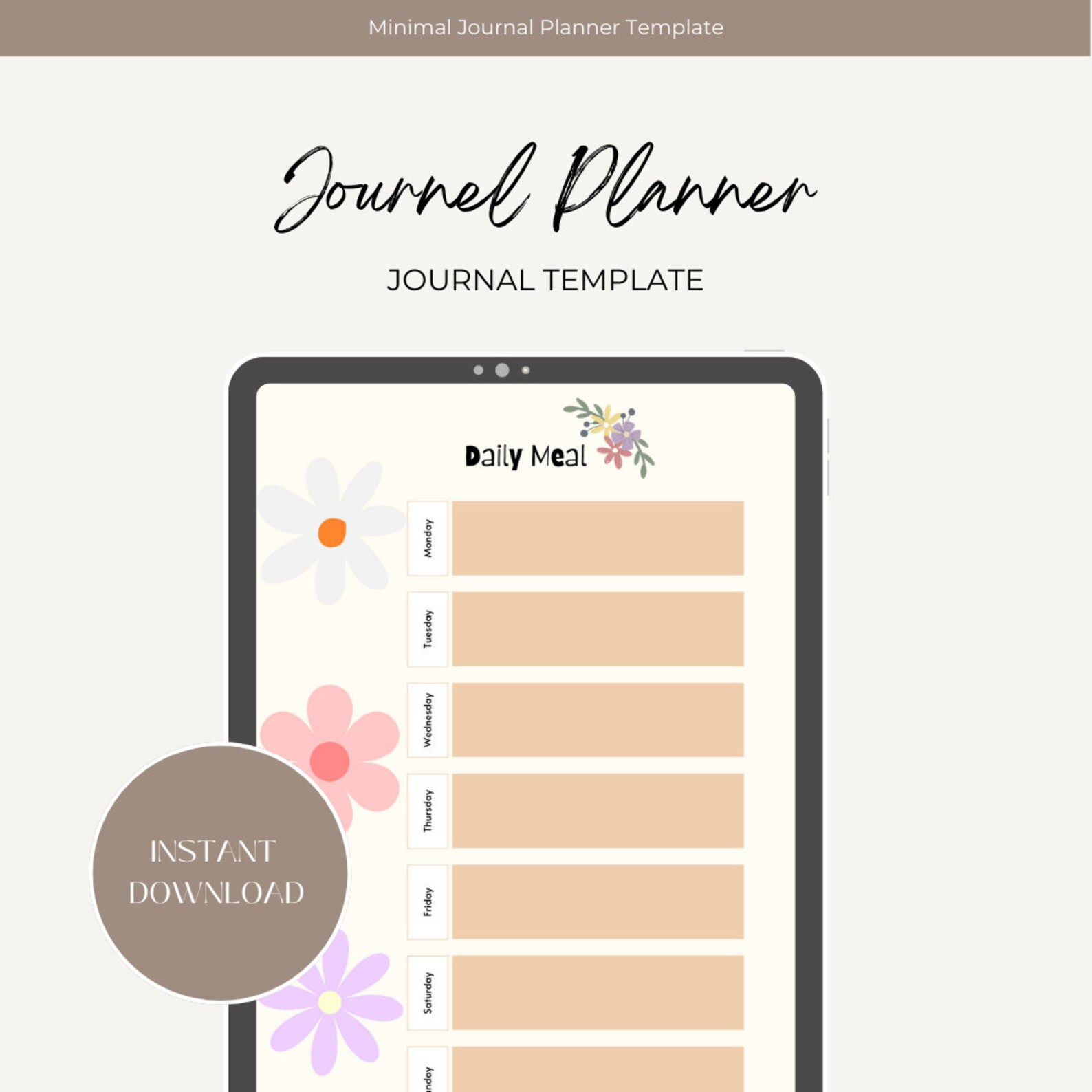 13 Pages Digital Journal Planner Digital Planners 30 Day - Etsy