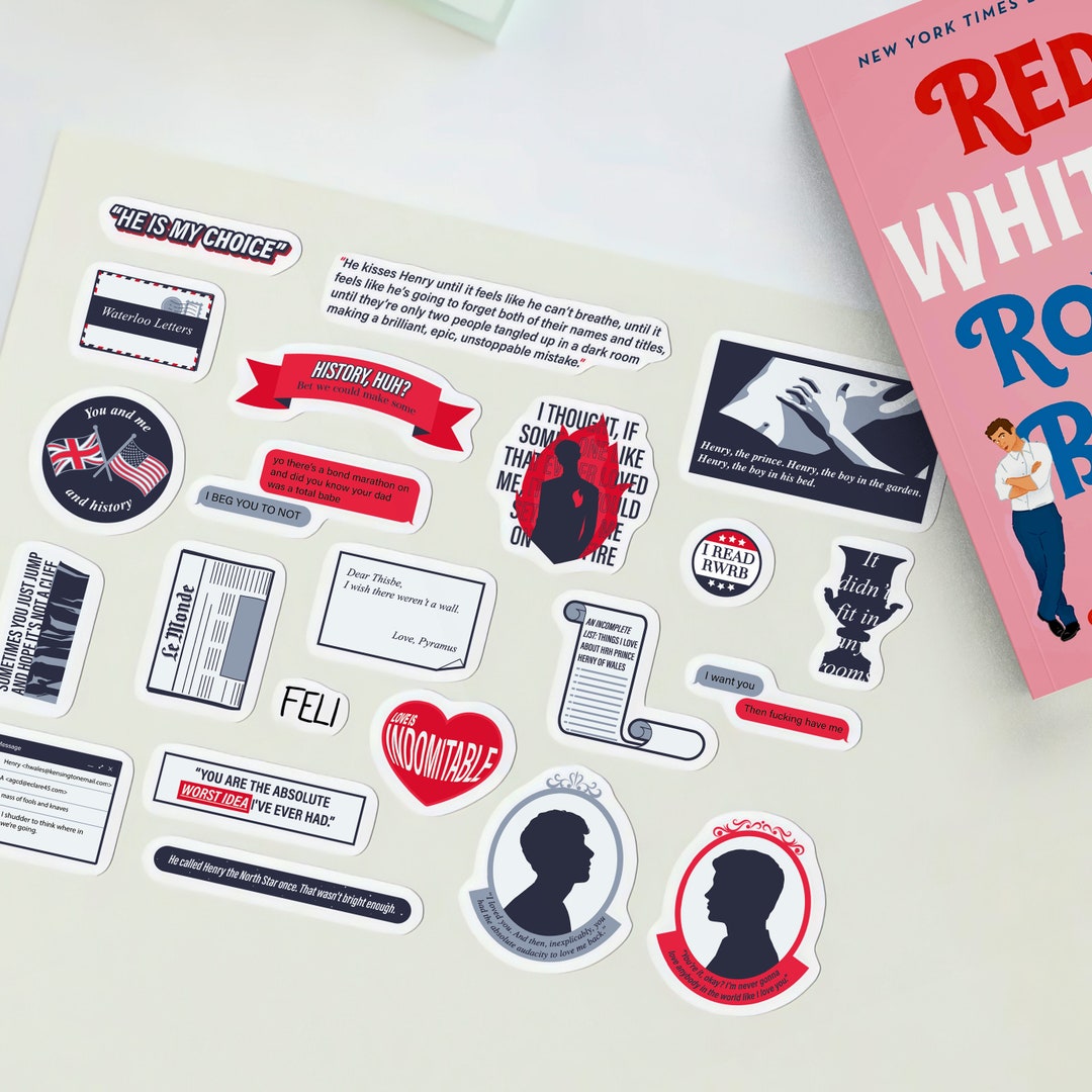 Red, White & Royal Blue Sticker Sheet [1/2] - Etsy