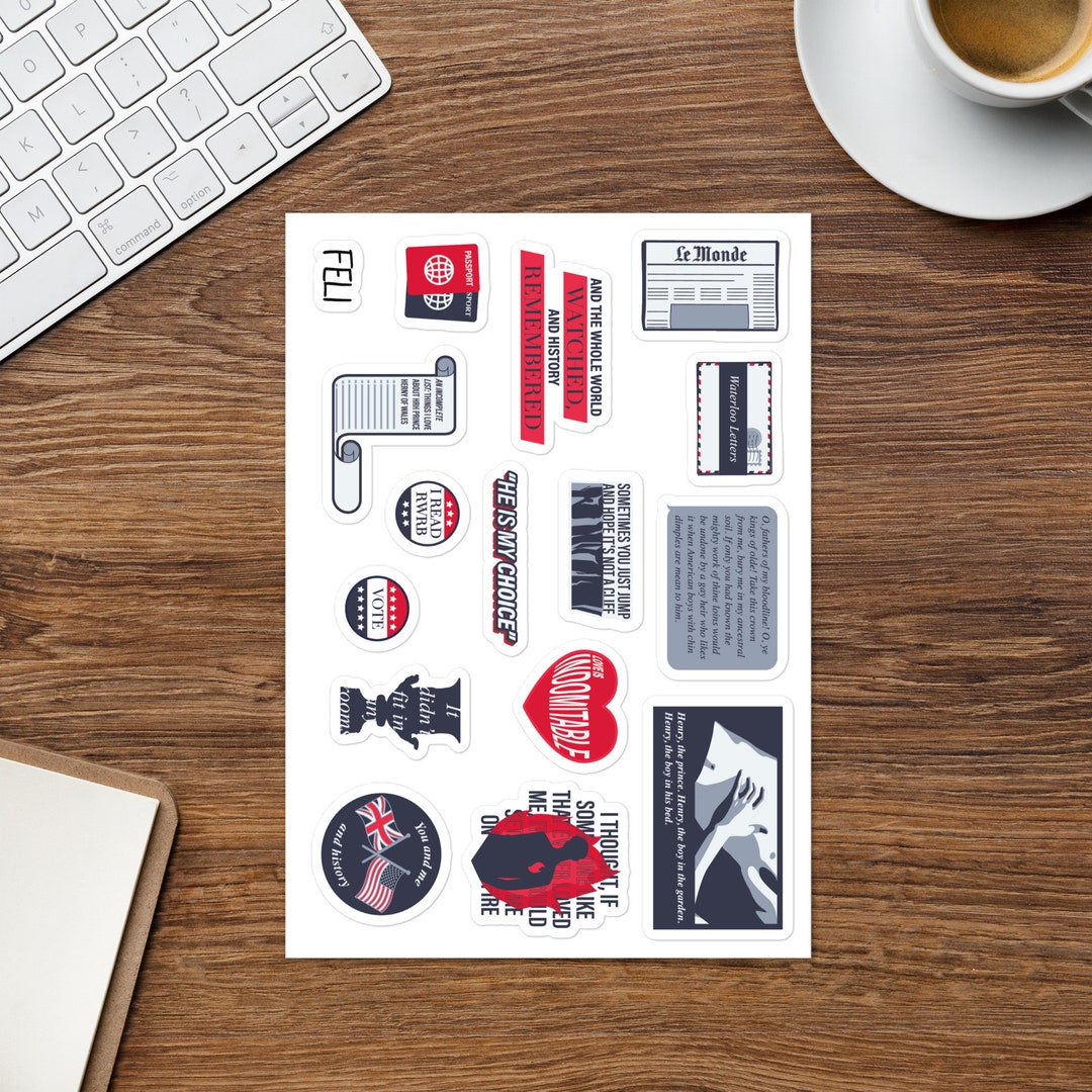 A5/ Red, White & Royal Blue Sticker Sheet [2/3] - Etsy