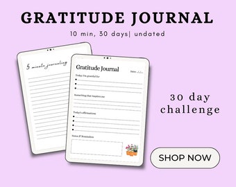 Daily Gratitude Journal | Printable .PDF | Boost Your Confidence & Stay ...