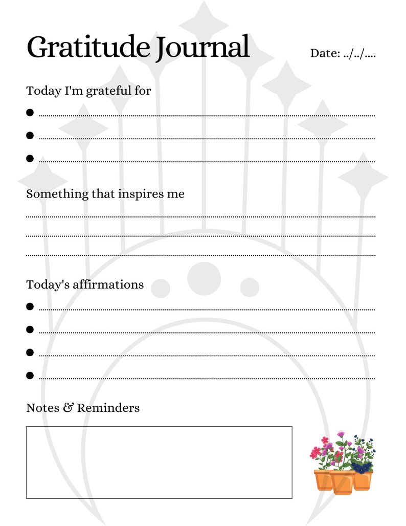 Printable Gratitude Journal PDF - Etsy