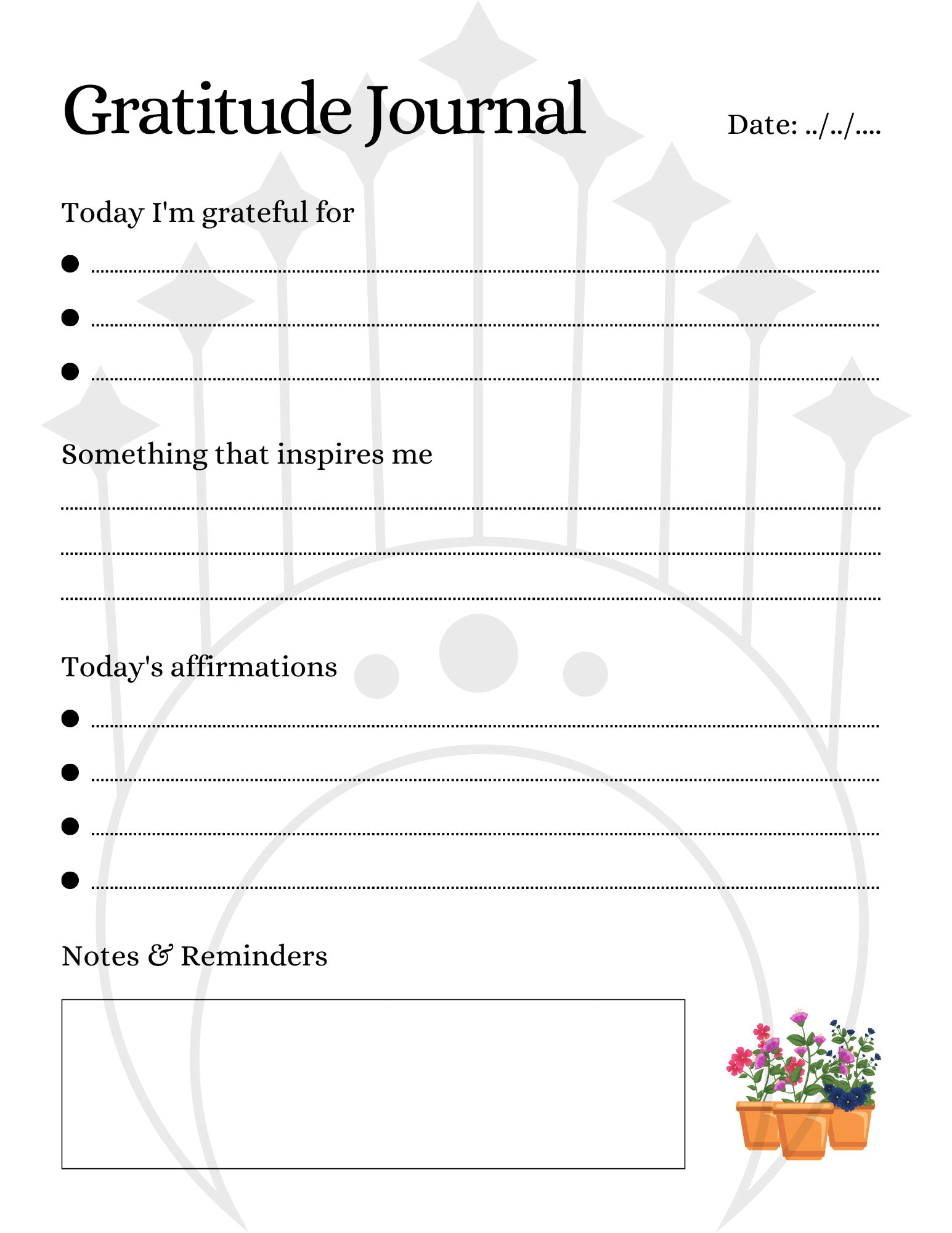 Printable Gratitude Journal PDF - Etsy