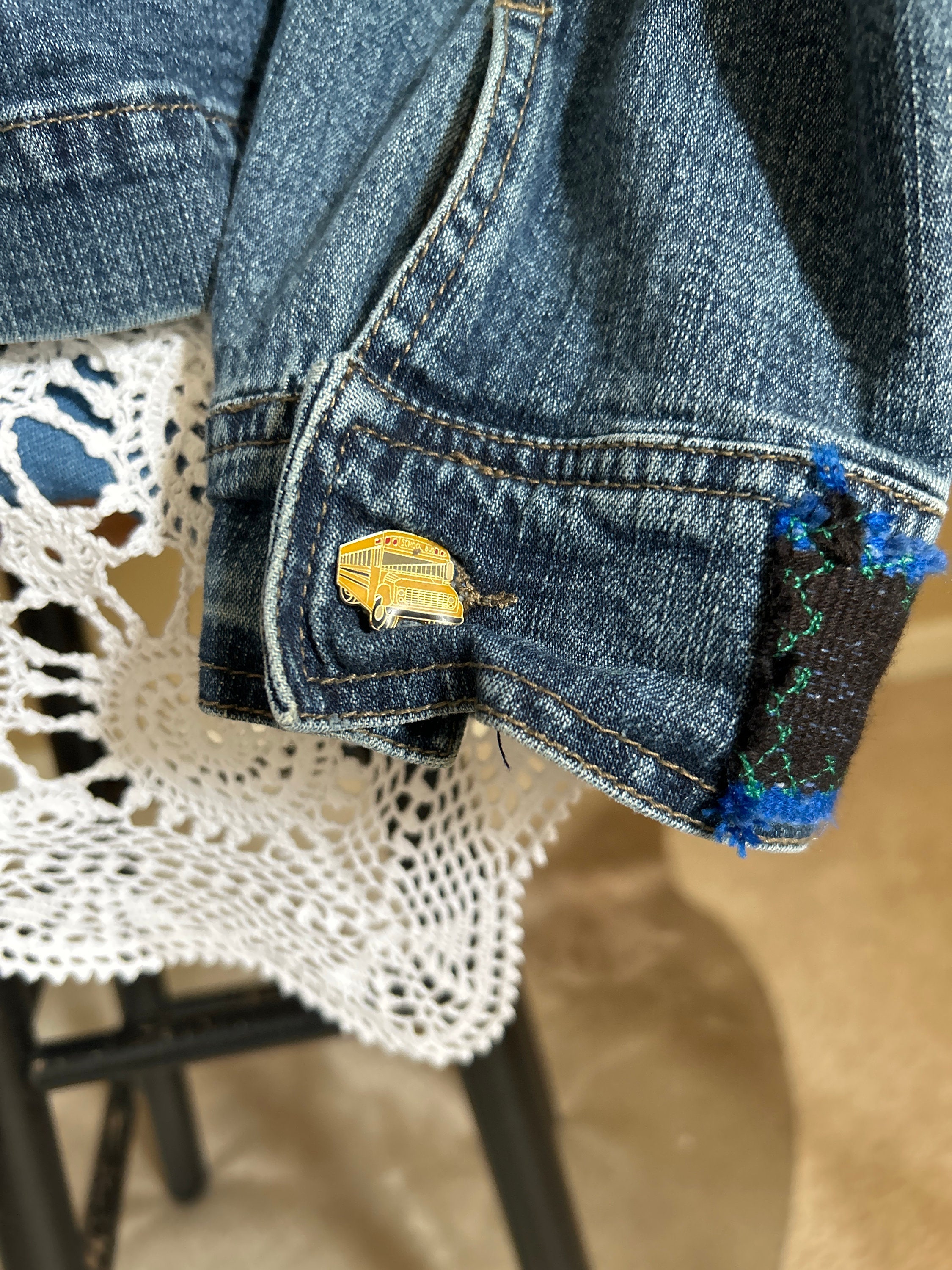 Upscaled Denim Ducks Head Jacket With Rare Vintage Woven Tapestry ...