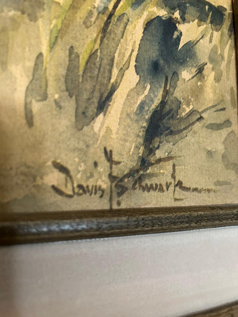 Amazing Old Painting for the Artist " Davis Francis Schwartz " (1879 ...