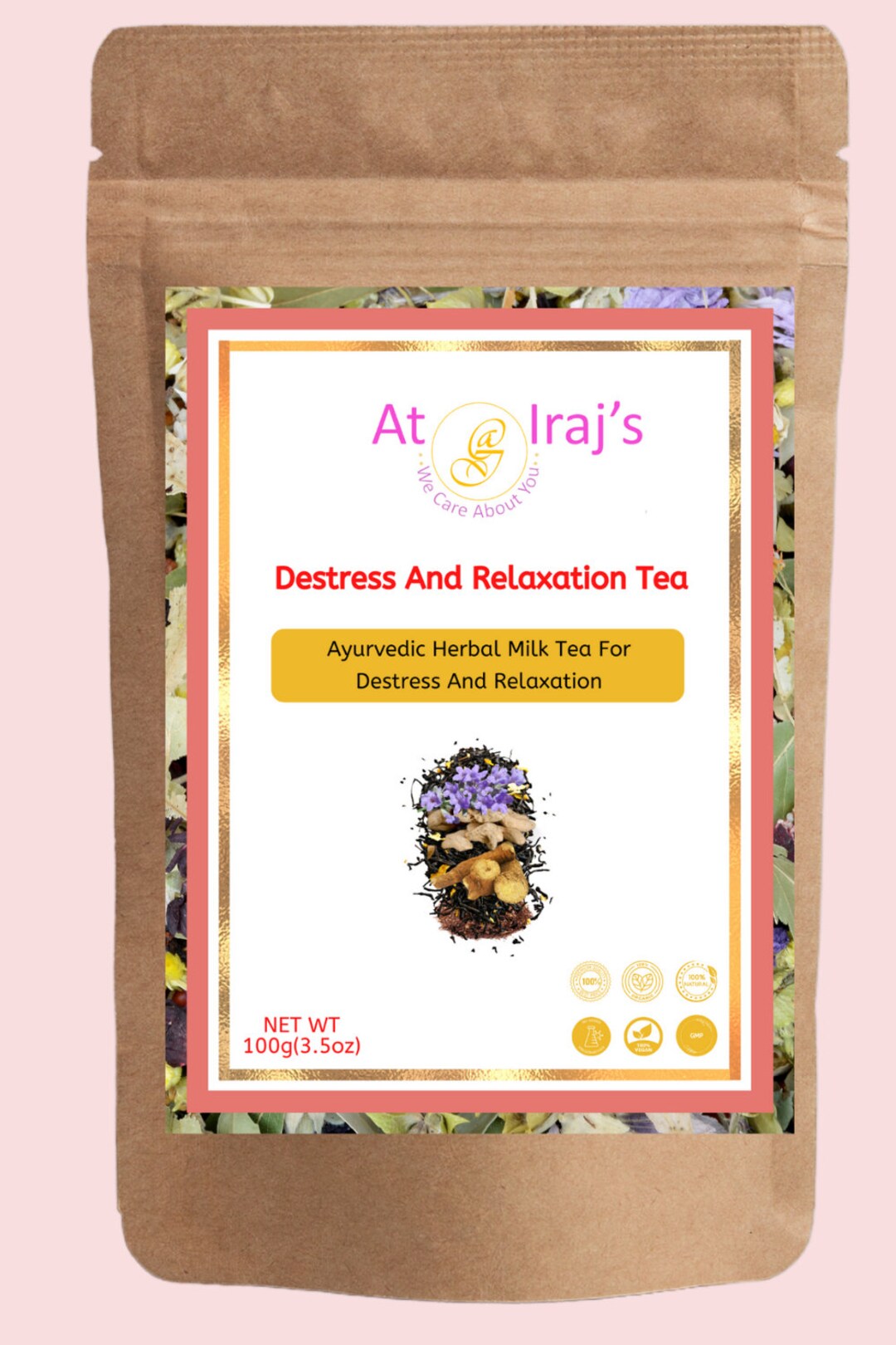 Destress and Relax Tea 3.5 Oz of Organic Ayurvedic Tea - Etsy