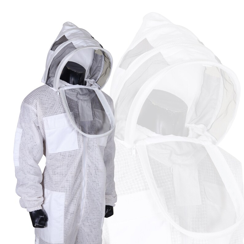 3 Layer Beekeeping Suit With Fencing Veil Bee Suit Professional ...