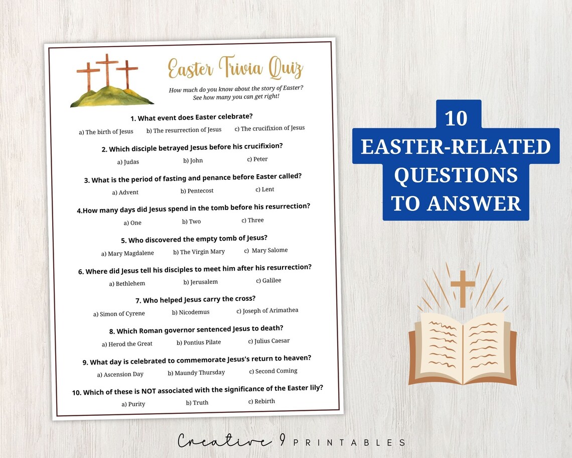 Christian Easter Trivia and Answers, 10 Easter Bible Story Quiz ...