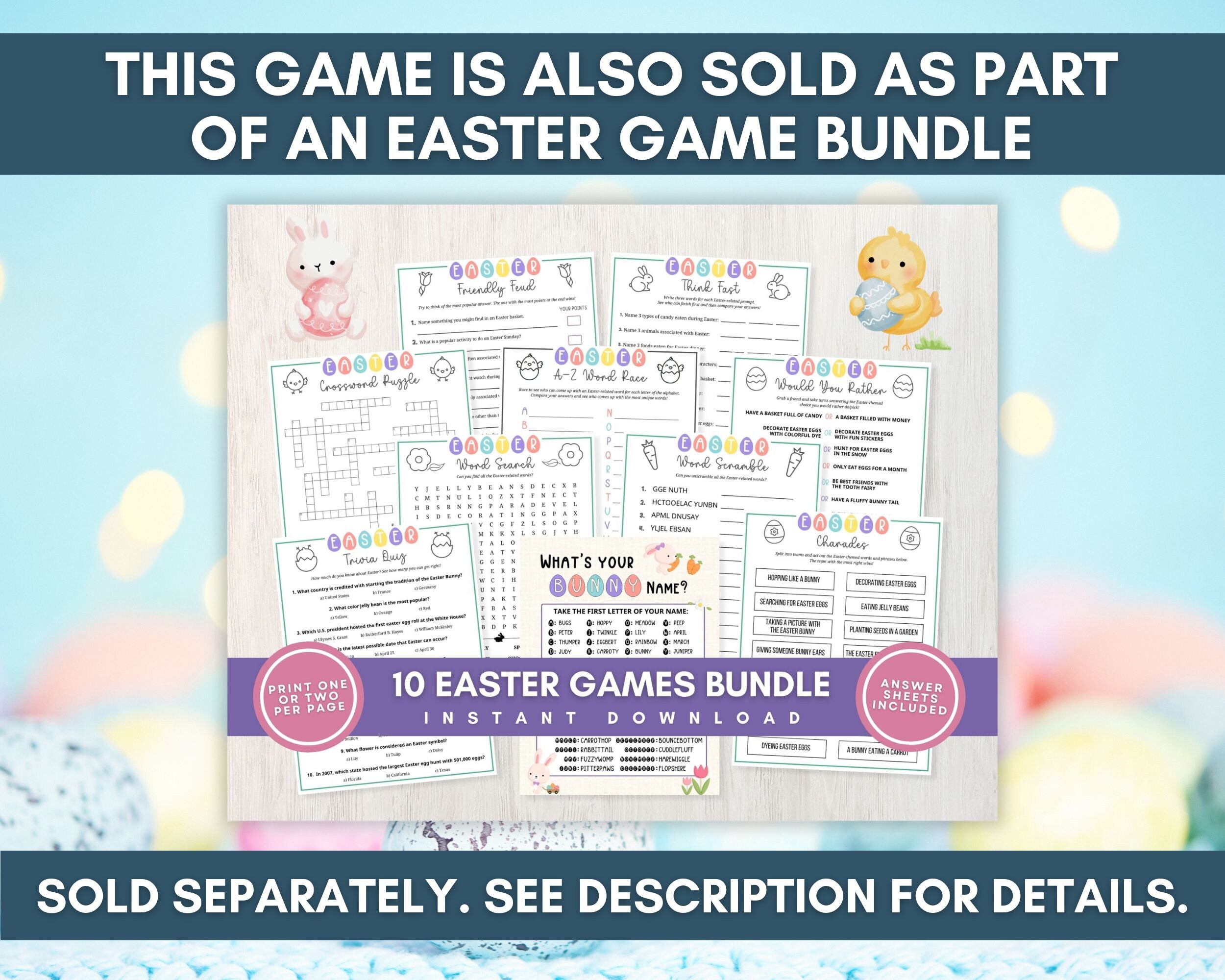 Easter Trivia Printable Game for Kids and Adults, Fun Facts About ...