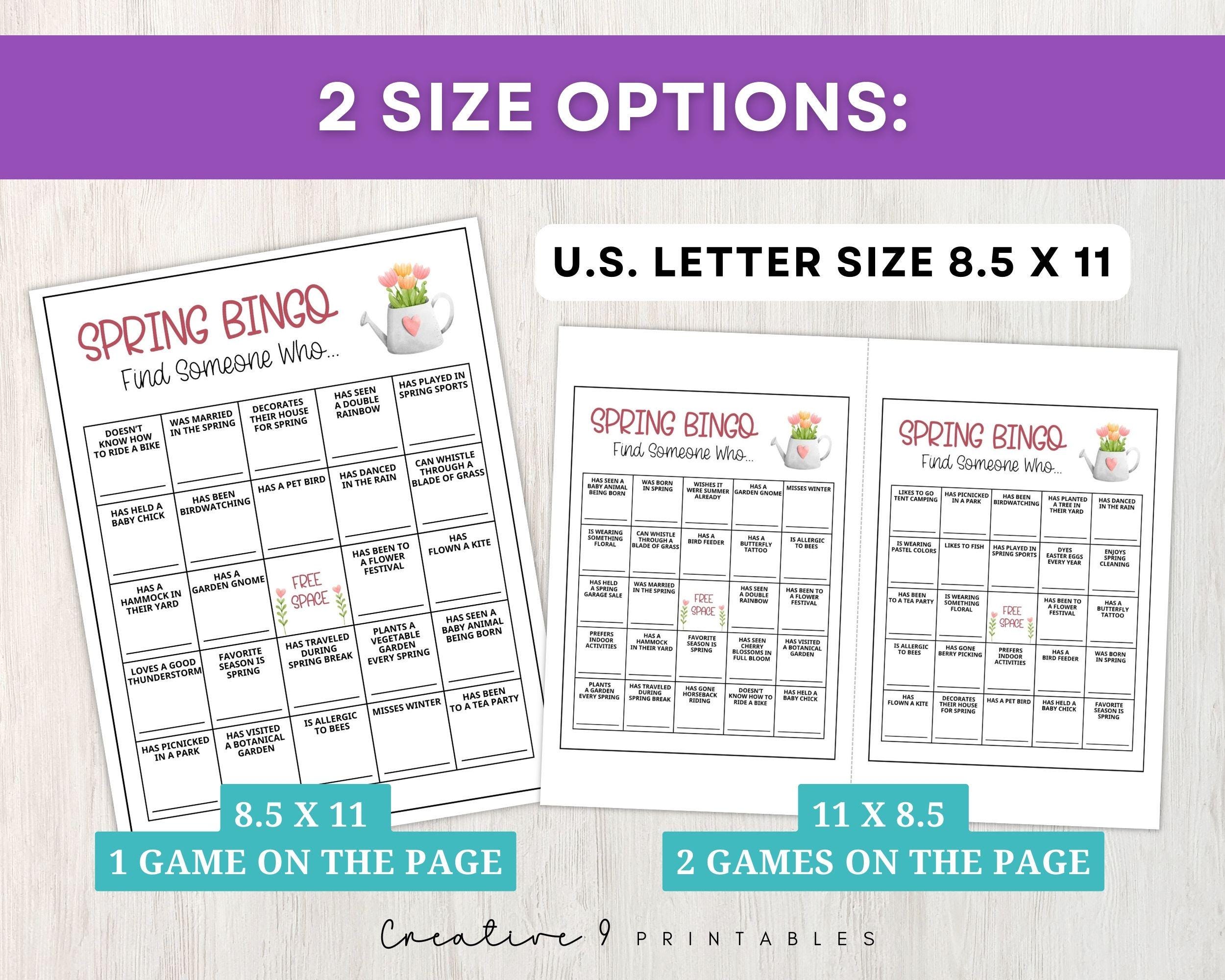 Spring Find the Guest Bingo Printable Game for Adults, 50 Prefilled ...