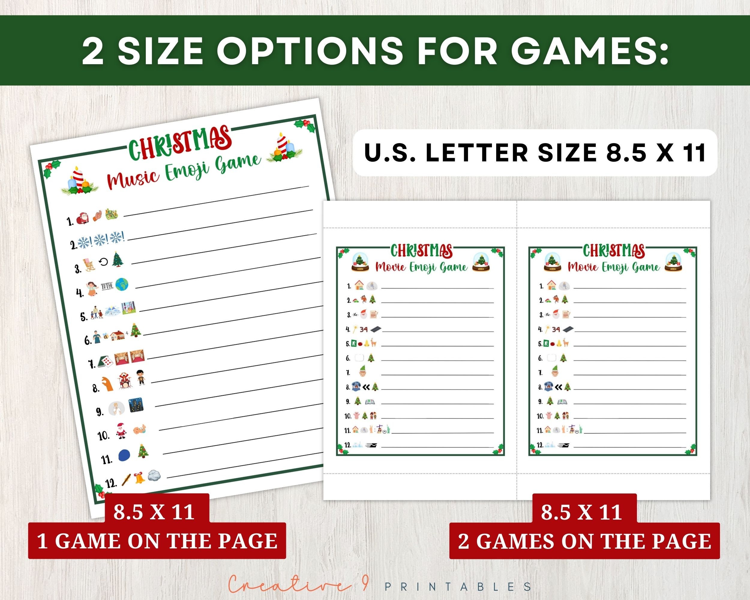 Printable Christmas Game Bundle for Kids and Adults 22 - Etsy