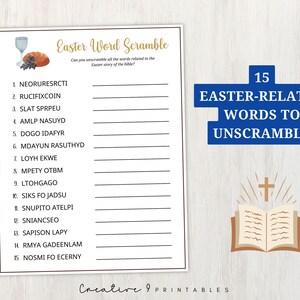 Christian Easter Word Scramble, 15 Bible Story Easter Words to ...