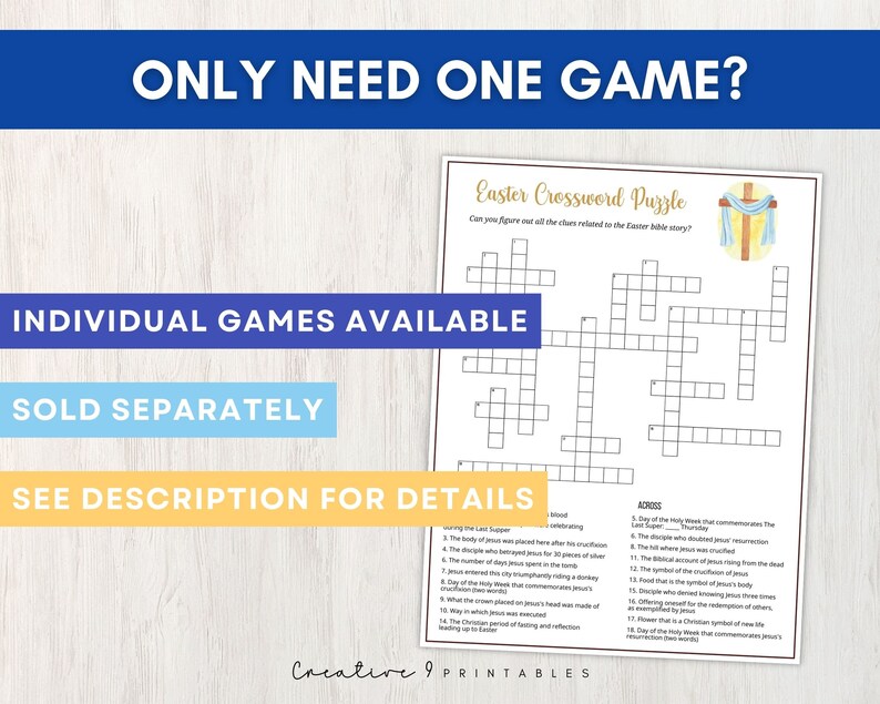 Christian Easter Game Bundle, 8 Fun Printable Easter Bible Games With ...