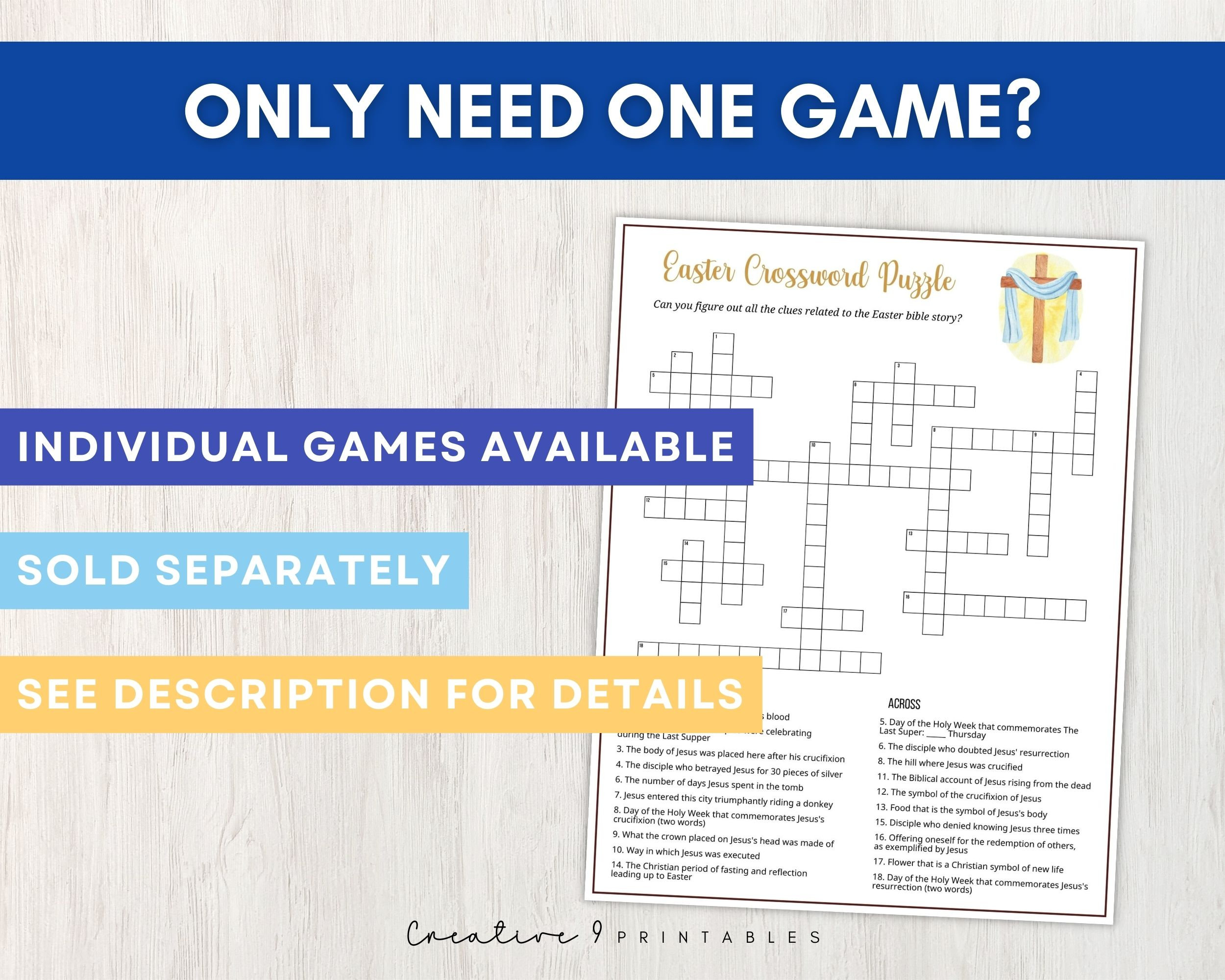 Christian Easter Game Bundle, 8 Fun Printable Easter Bible Games With ...