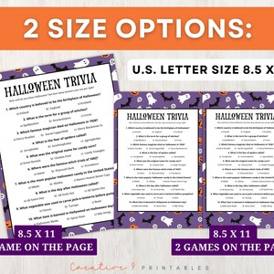 Printable Halloween Trivia Game for Kids and Adults, 10 Halloween ...