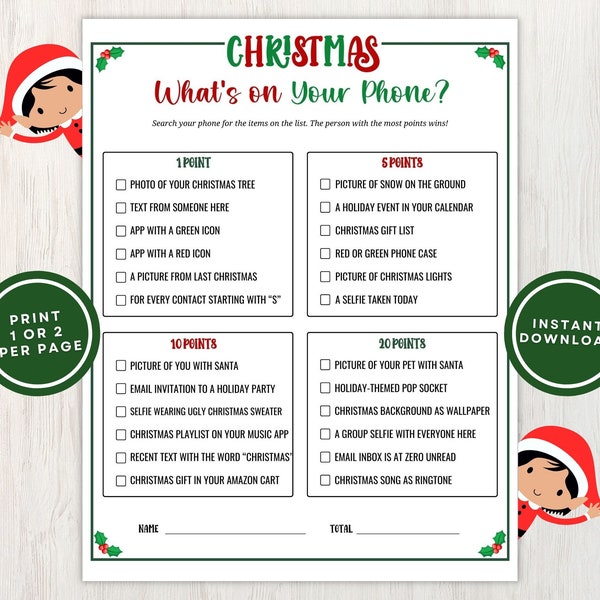 Christmas Whats on Your Phone - Etsy