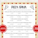 Pizza Trivia Printable Game for Kids and Adults, 10 Pizza Questions ...