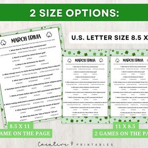 March Trivia Printable Game for Kids and Adults, 10 Fun Facts Quiz ...