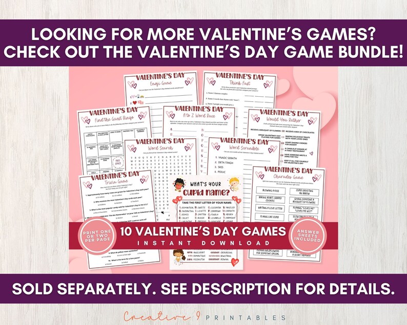 Printable Valentine Word Scramble Game for Kids and Adults, 15 ...