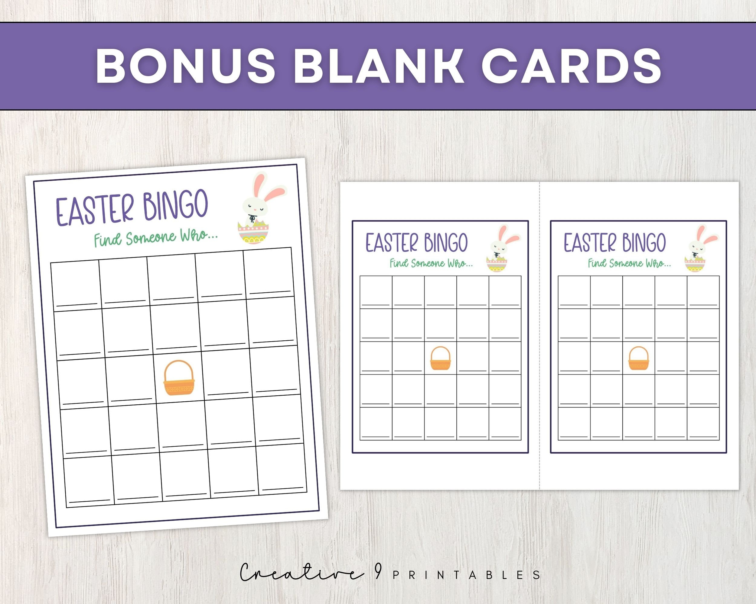 Easter Find the Guest Bingo Printable Game for Adults, 50 Prefilled ...