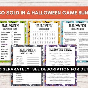 Printable Halloween Trivia Game for Kids and Adults, 10 Halloween ...