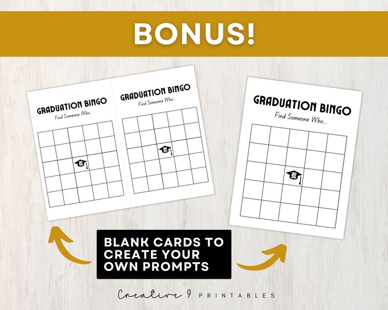Graduation Find the Guest Bingo Printable Game for Adults, 50 Prefilled ...