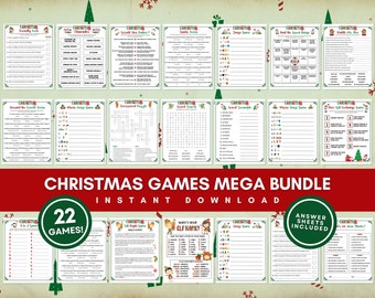 Christmas Games Printable Bundle for Kids Christmas Worksheets ...