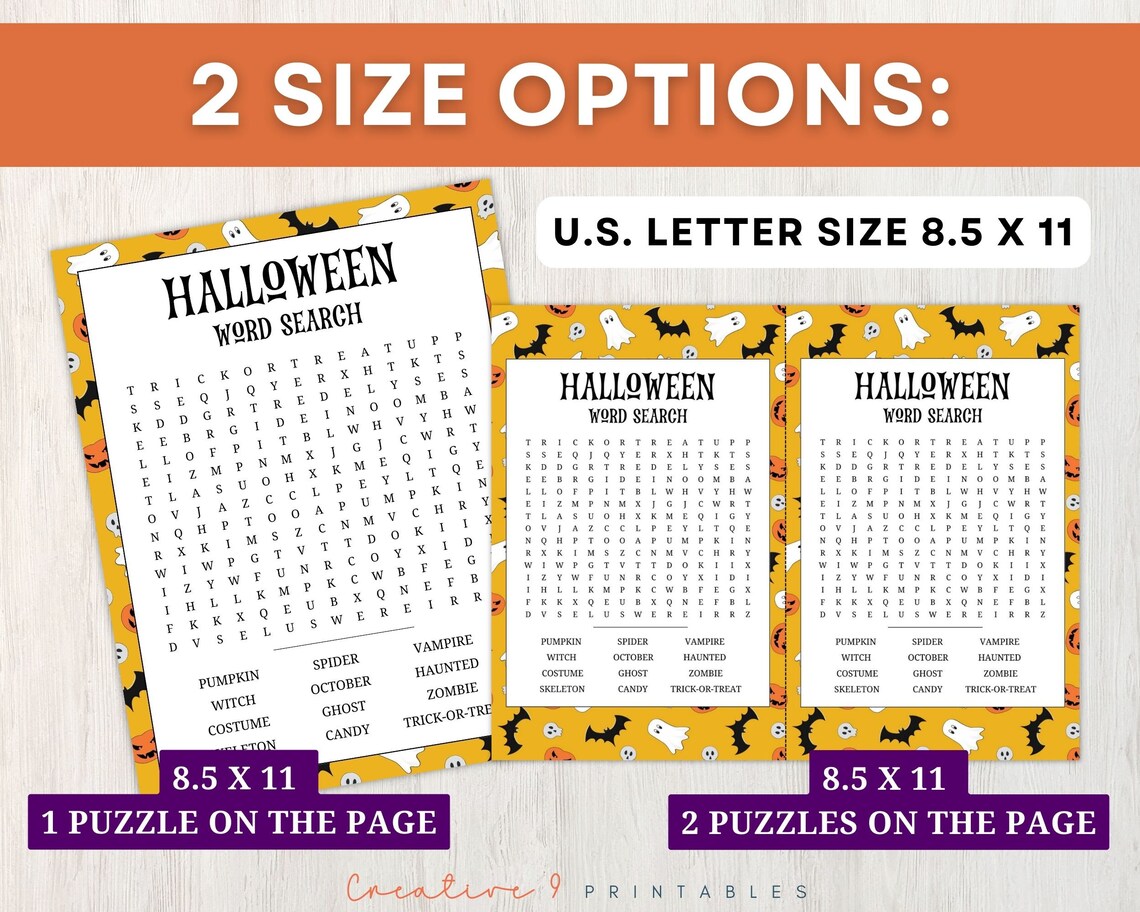 Printable Halloween Word Search Puzzle for Kids and Adults, Fun ...