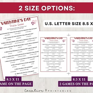 Valentine's Day Trivia Printable Game for Kids and Adults, 10 Fun ...