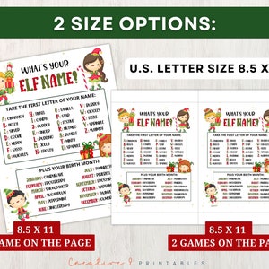 Printable What's Your Elf Name Christmas Game for Kids and Families ...