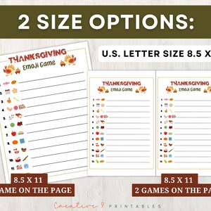 Printable Thanksgiving Emoji Game for Kids and Adults, Great ...