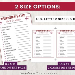 Printable Valentine Word Scramble Game for Kids and Adults, 15 ...