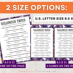 Printable Halloween Trivia Game for Kids and Adults, 10 Halloween ...