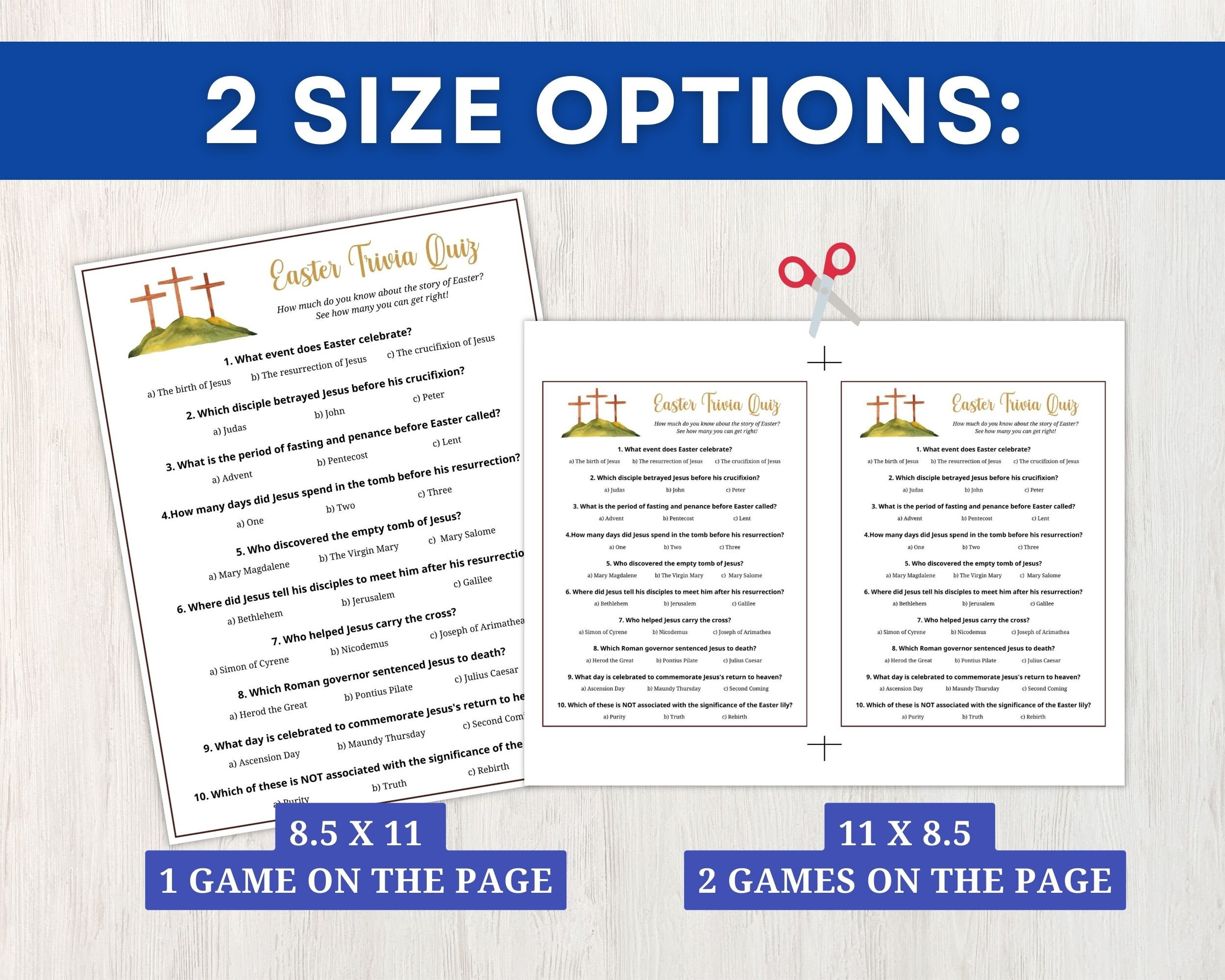 Christian Easter Game Bundle, 8 Fun Printable Easter Bible Games With ...