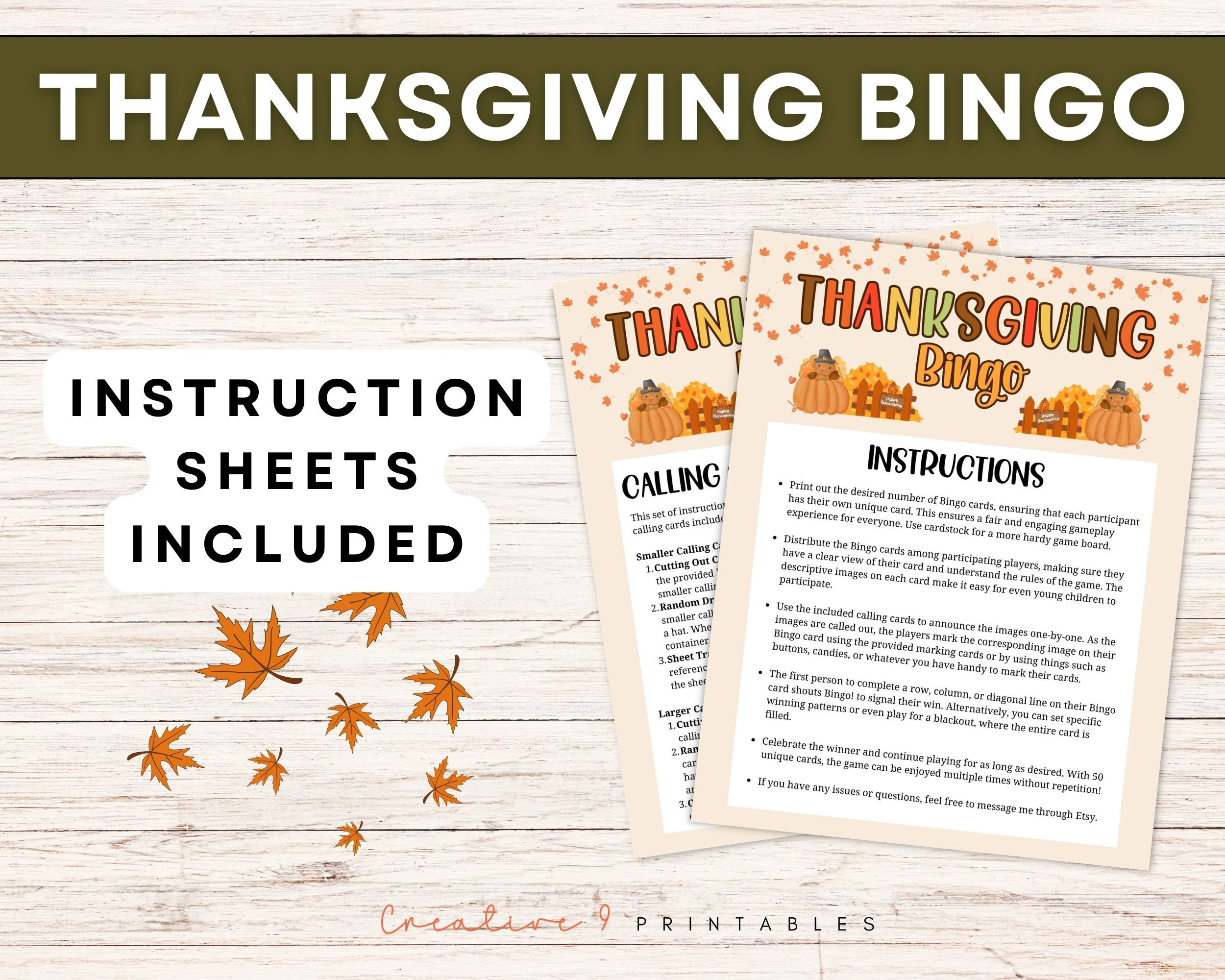 30 Printable Thanksgiving Bingo Cards for Kids and Adults, Thanksgiving ...
