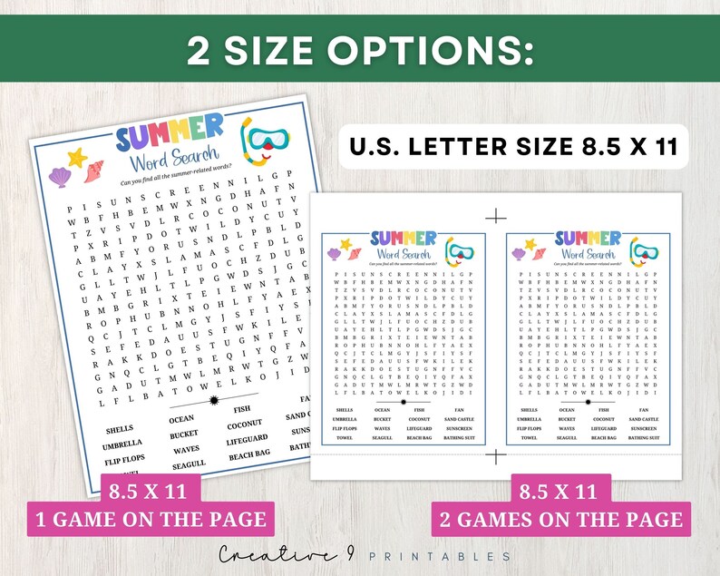 Summer Word Search Puzzle for Kids and Adults, Fun Summertime Printable ...