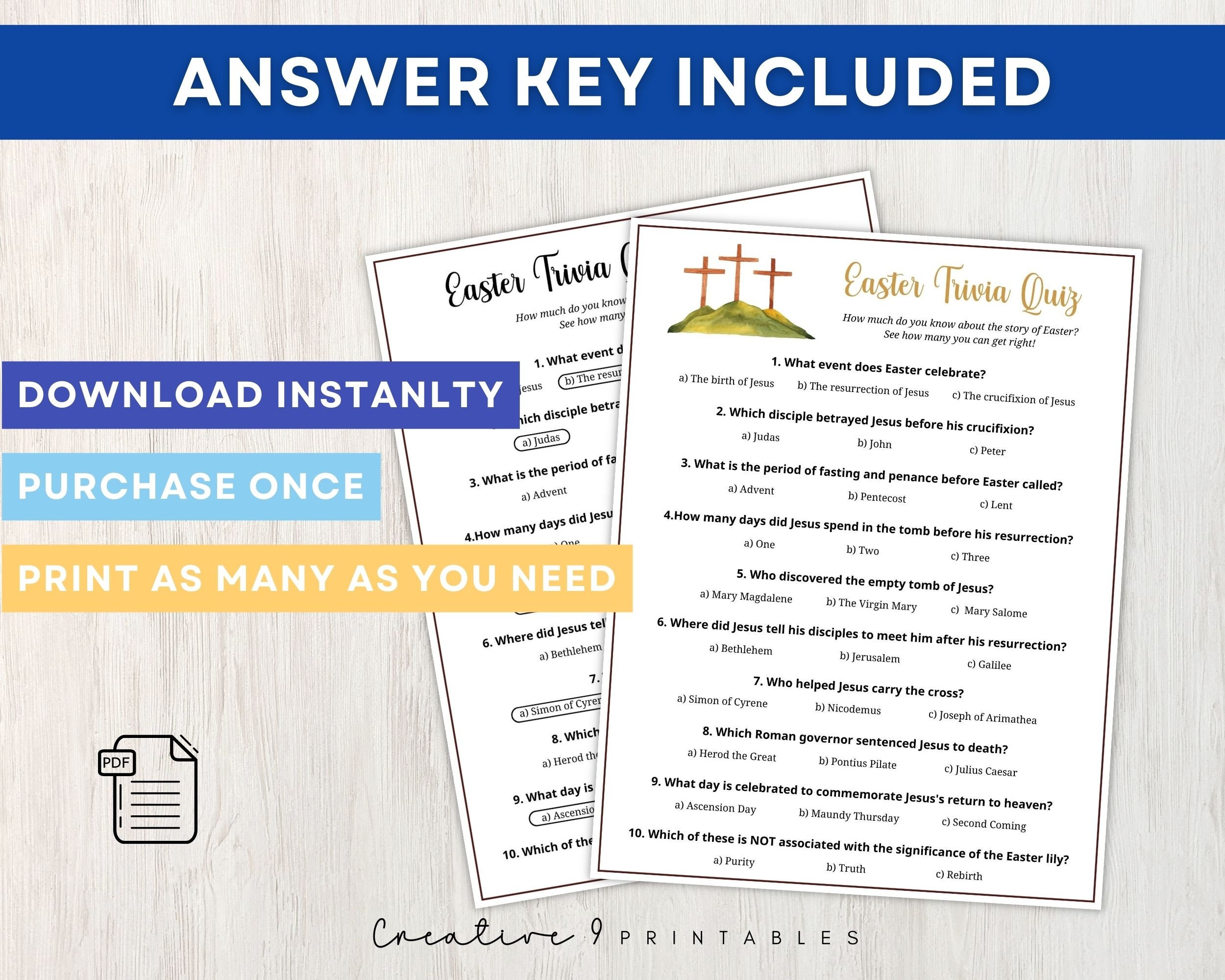 Christian Easter Trivia and Answers, 10 Easter Bible Story Quiz ...