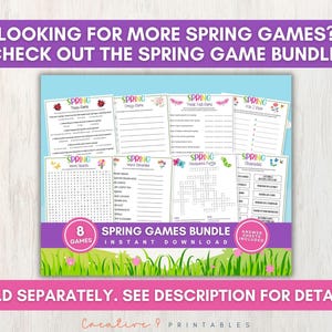 Spring Emoji Game for Kids and Adults, Fun Printable Springtime Trivia ...