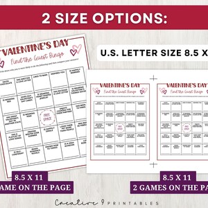 Printable Valentine's Day Find the Guest Bingo Game for Groups ...