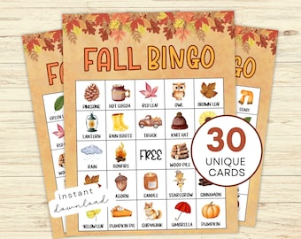Pumpkin Patch Bingo Game for Kids Kids Fall Party Game - Etsy