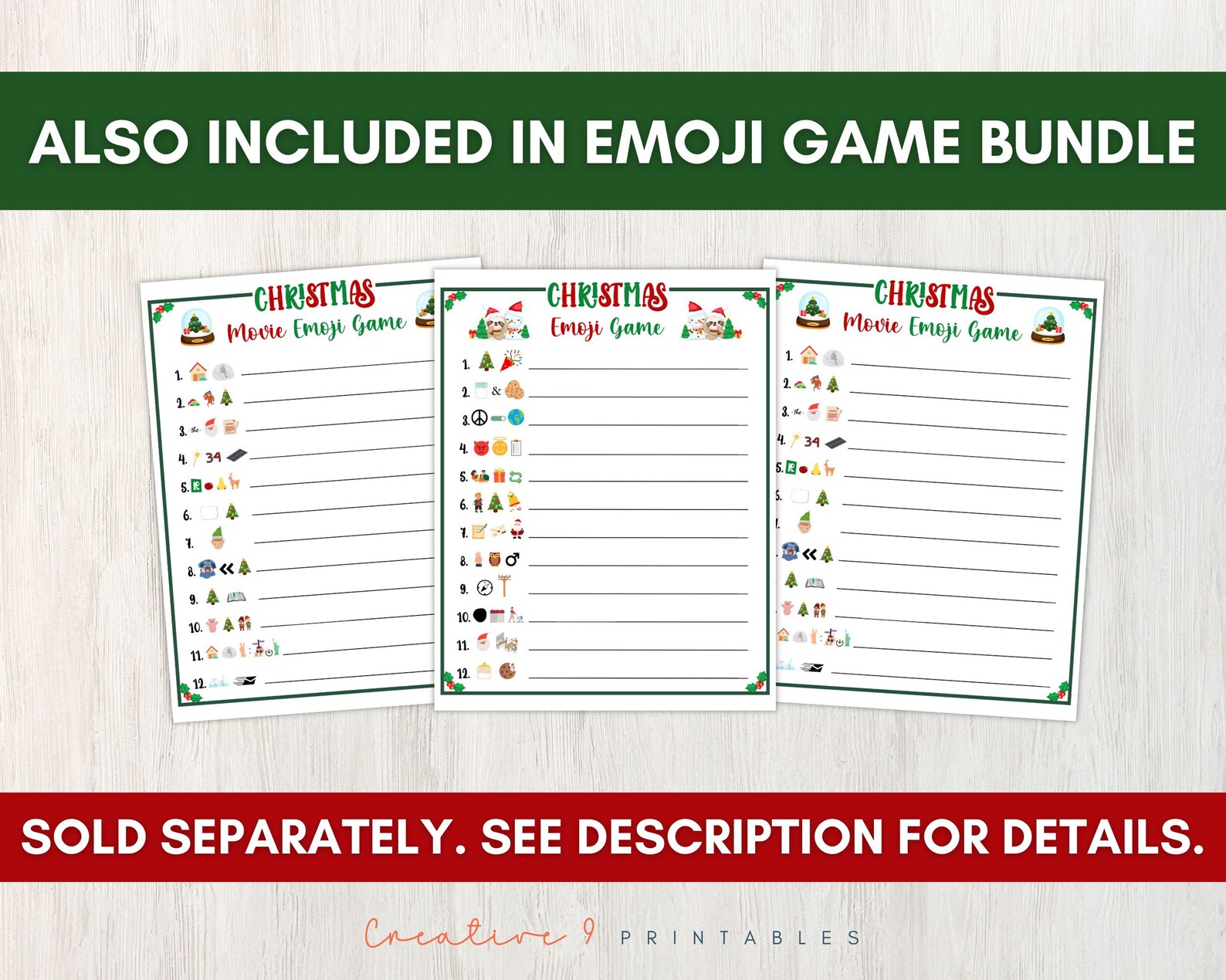 Printable Christmas Song Emoji Game for Kids and Adults, 12 Christmas ...