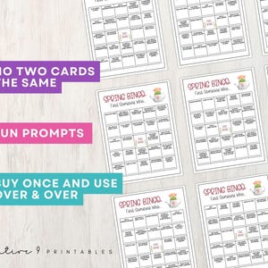 Spring Find the Guest Bingo Printable Game for Adults, 50 Prefilled ...