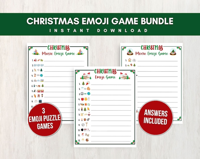 Christmas Emoji Game Printable| Christmas Trivia | Christmas Game ...