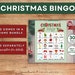 Printable Christmas Bingo Game for Kids and Adults, 50 Printable ...