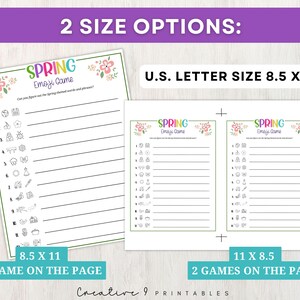 Spring Emoji Game for Kids and Adults, Fun Printable Springtime Trivia ...