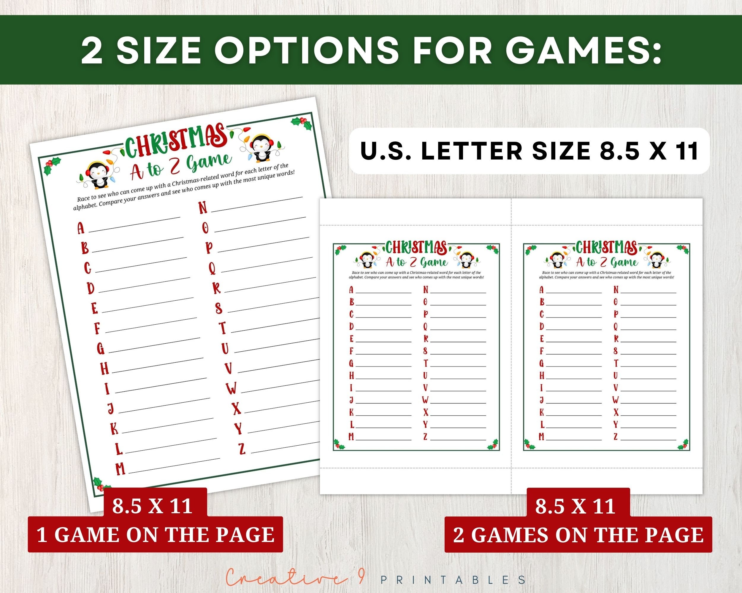 Printable Christmas Game Bundle for Families, 15 Fun Christmas Games ...