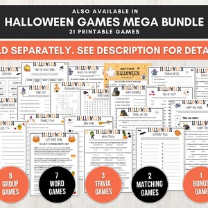 Halloween Trivia Printable Game for Kids and Adults, 10 Trivia ...