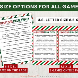 Printable Christmas Trivia Game Pack for Adults and Kids, 5 Christmas ...