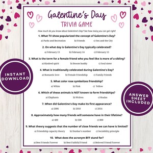 Galetnine's Trivia Printable Game for Adults and Teens, 10 Quiz ...