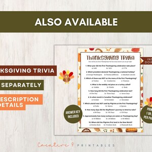 Printable Turkey Trivia Game for Kids and Adults, 10 Thanksgiving ...
